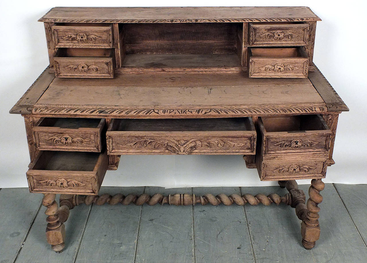 19th Century Oak French Renaissance Desk at 1stDibs