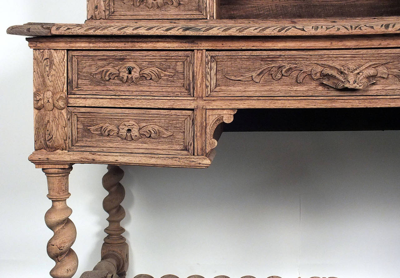 19th Century Oak French Renaissance Desk at 1stDibs