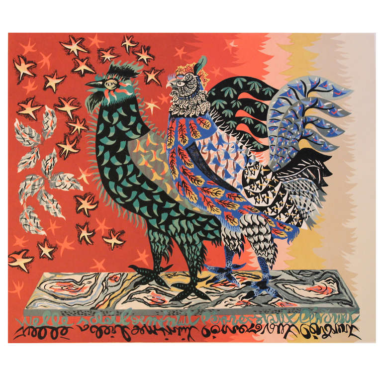 3 Jean Lurcat Colorful Screen Prints at 1stDibs