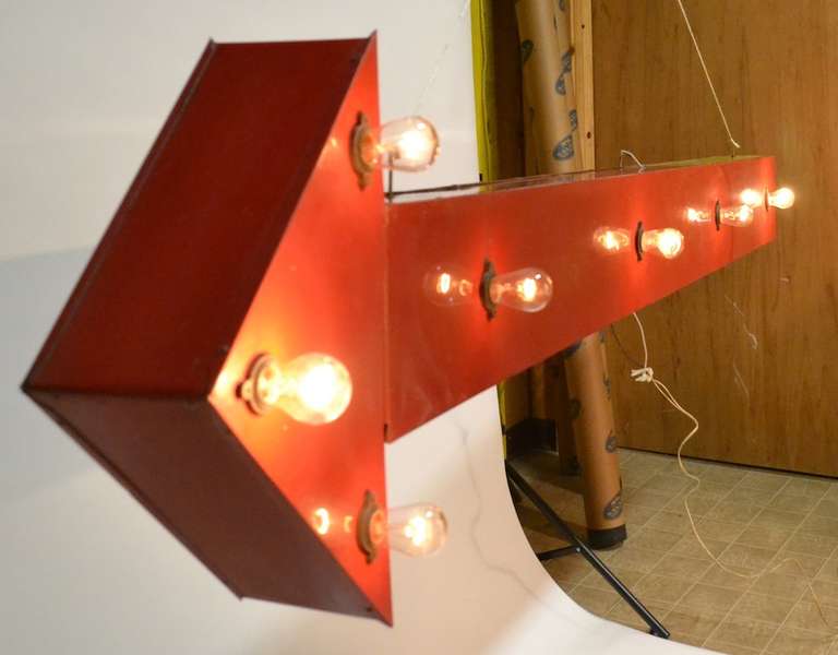 Two sided light up Arrow Sign at 1stDibs