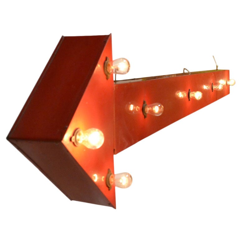 Two sided light up Arrow Sign at 1stDibs