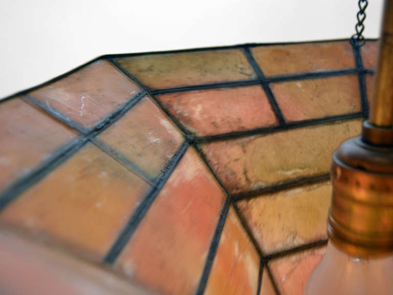 Arts and Crafts Capiz Shell "Witches Cap" chandelier at 1stDibs | arts ...