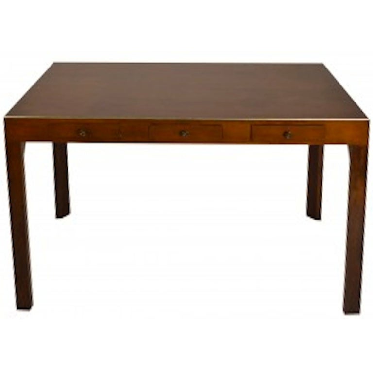 Parsons Style Writing Desk Marked John Stuart at 1stDibs