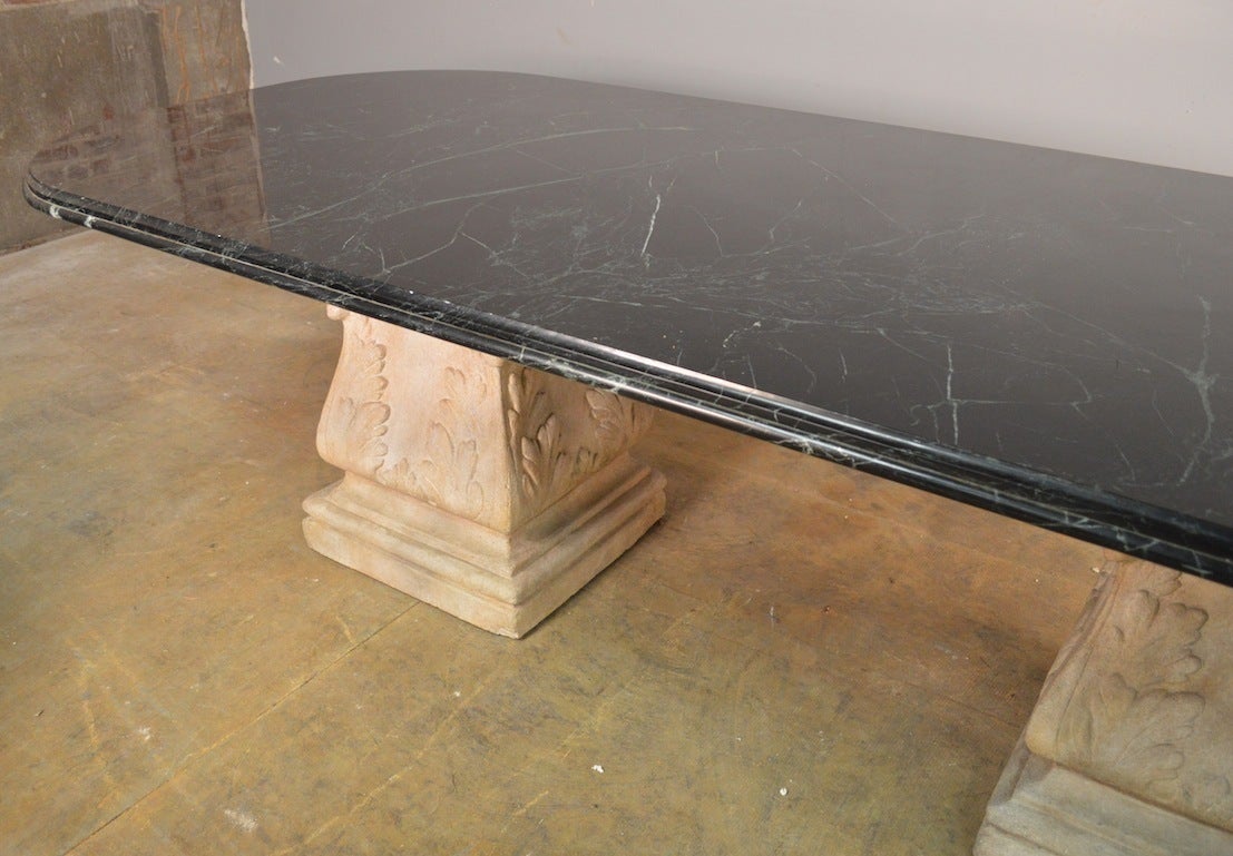 Large Marble-Top Italian Table at 1stDibs