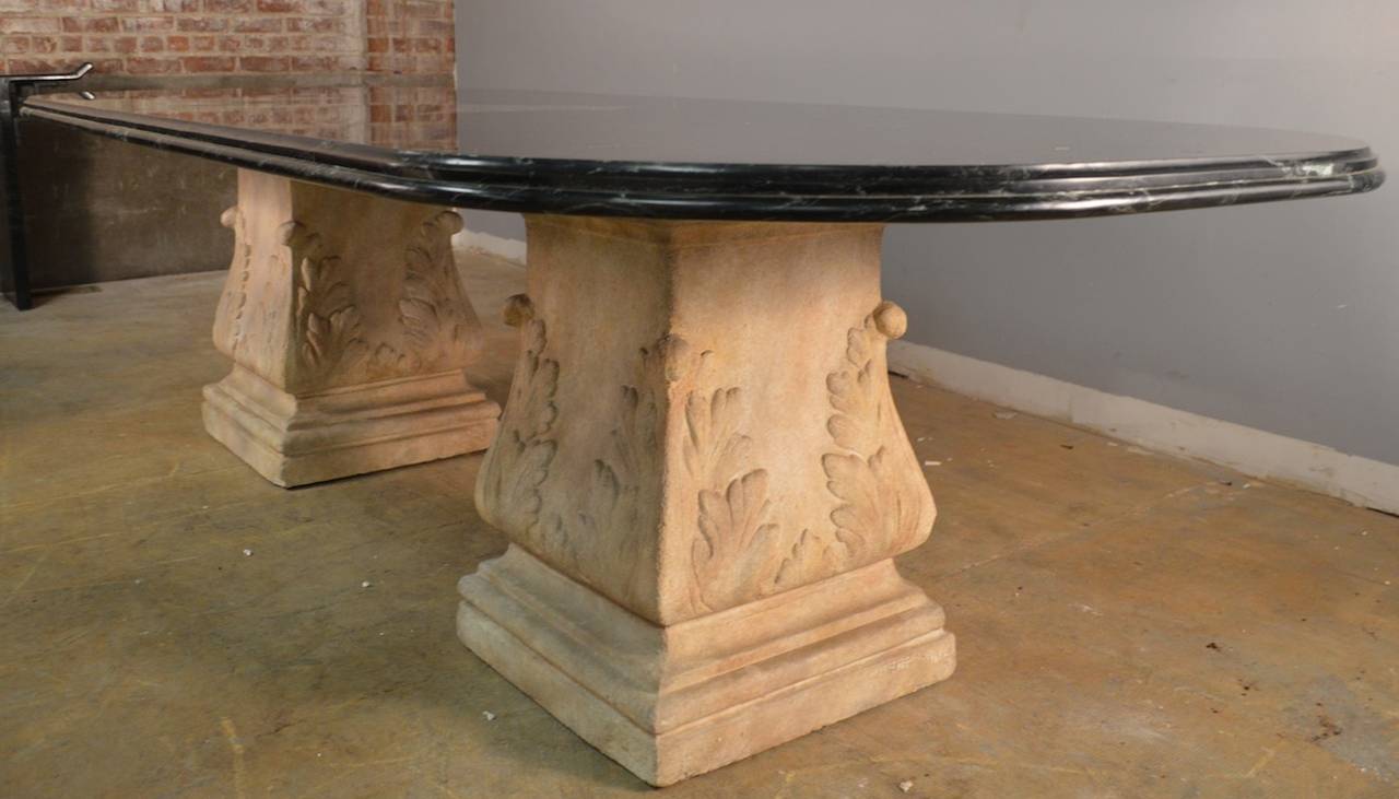 Large Marble-Top Italian Table at 1stDibs