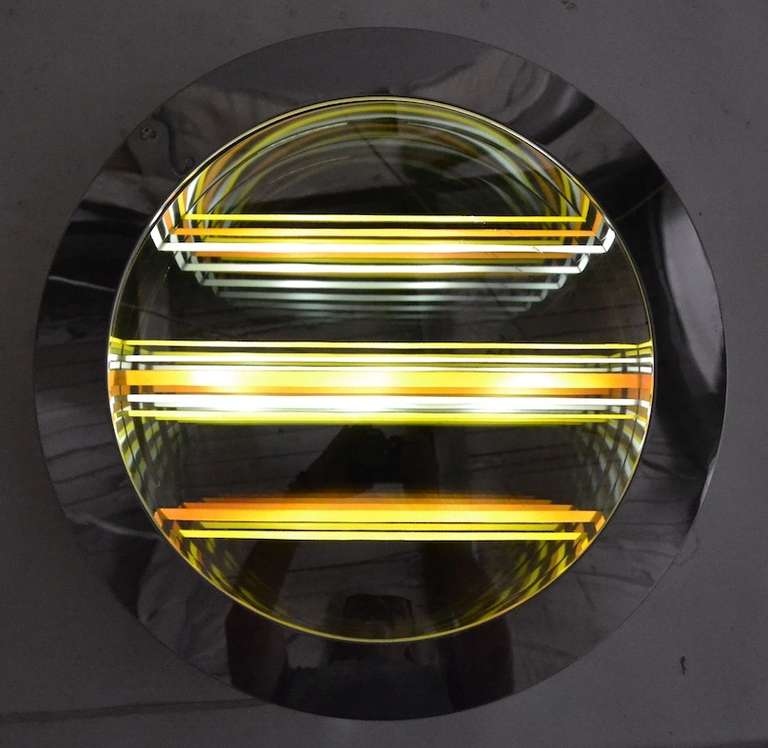 Unusual Infinity Light Mirror by Jere at 1stDibs