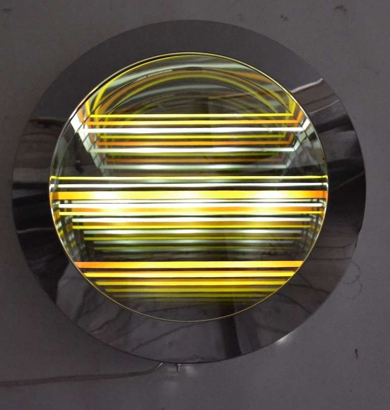 Unusual Infinity Light Mirror by Jere at 1stDibs