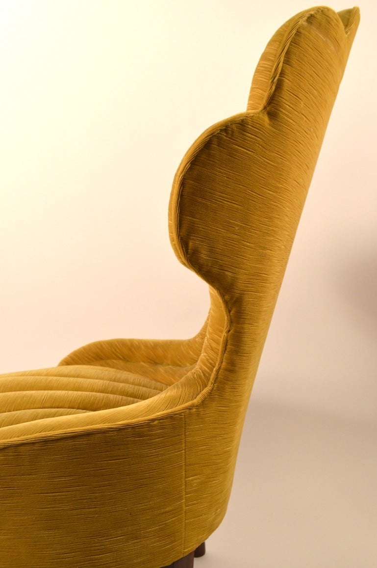 Victorian Upholstered Shell Back Chair at 1stDibs