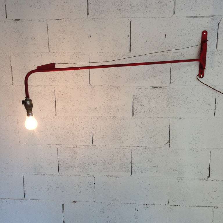 Jean Prouvé Jib Potence Pivoting Wall Light circa 1947 at 1stDibs