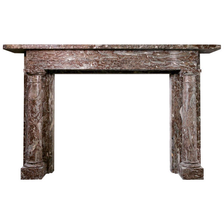 Late Victorian Belgian Rance Marble Mantel For Sale at 1stDibs
