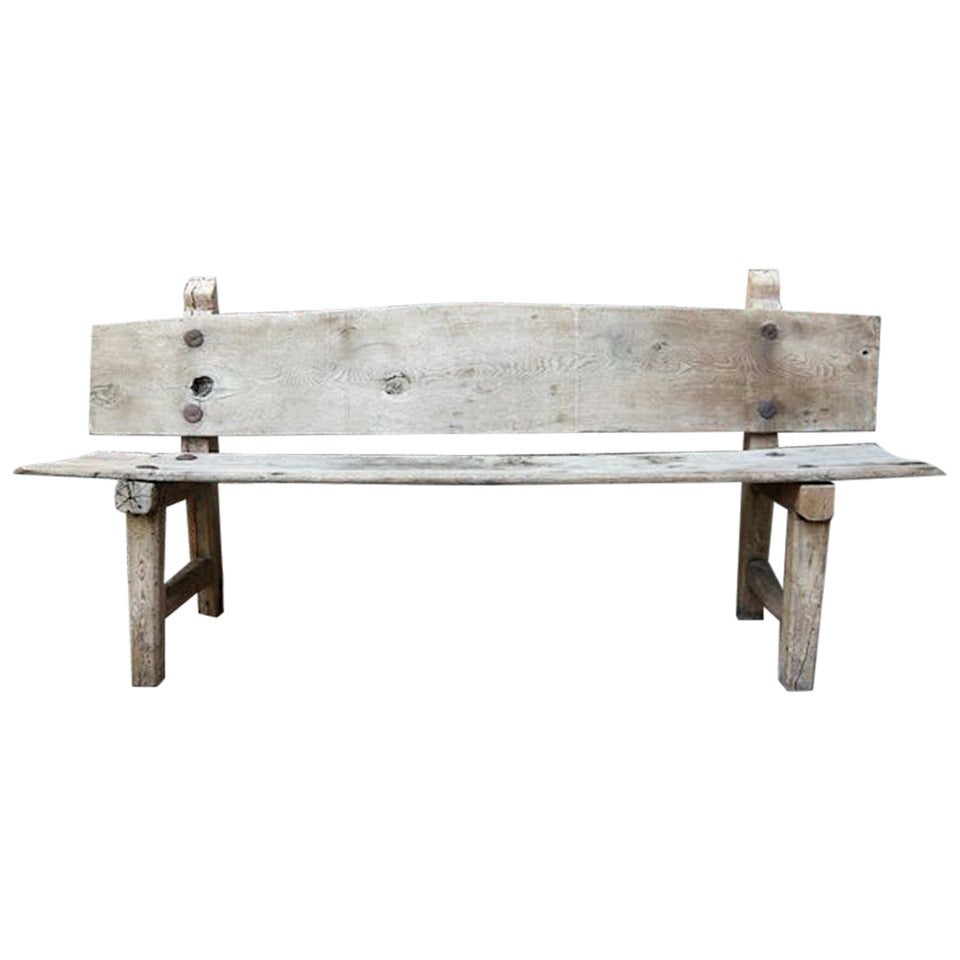 Vintage Spanish Bench at 1stDibs