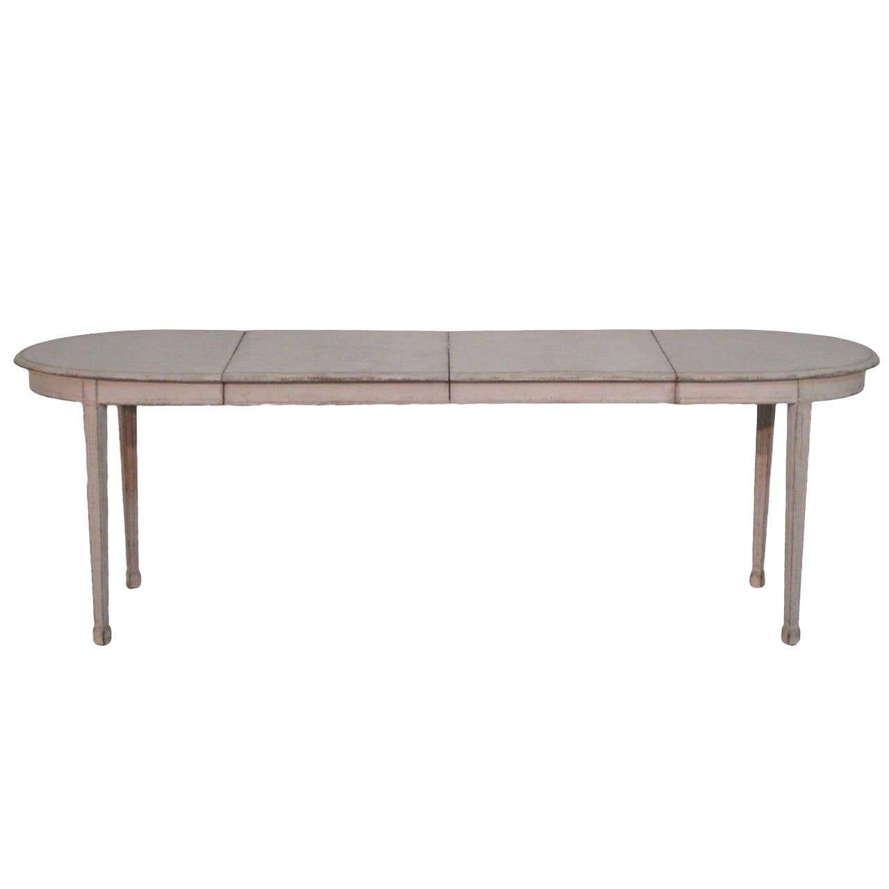 Swedish Painted Dining Table in the Gustavian Style at 1stDibs
