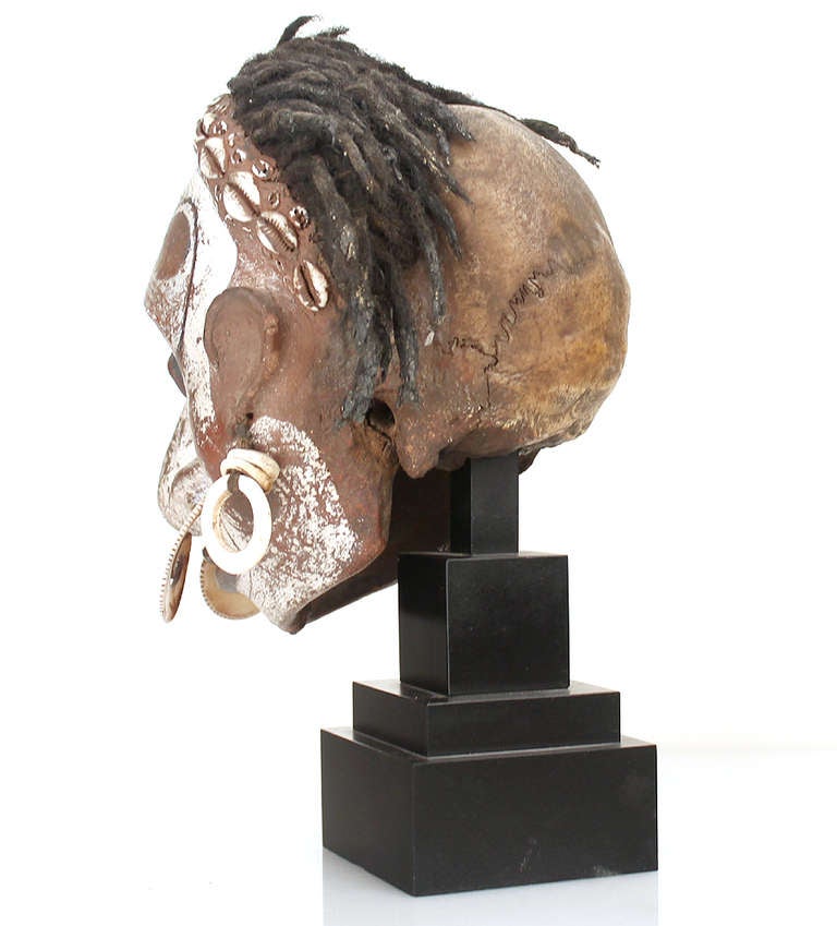 Sepik Iatmul New Guinea Overmodelled (Trophy) Skull Sculpture For Sale ...
