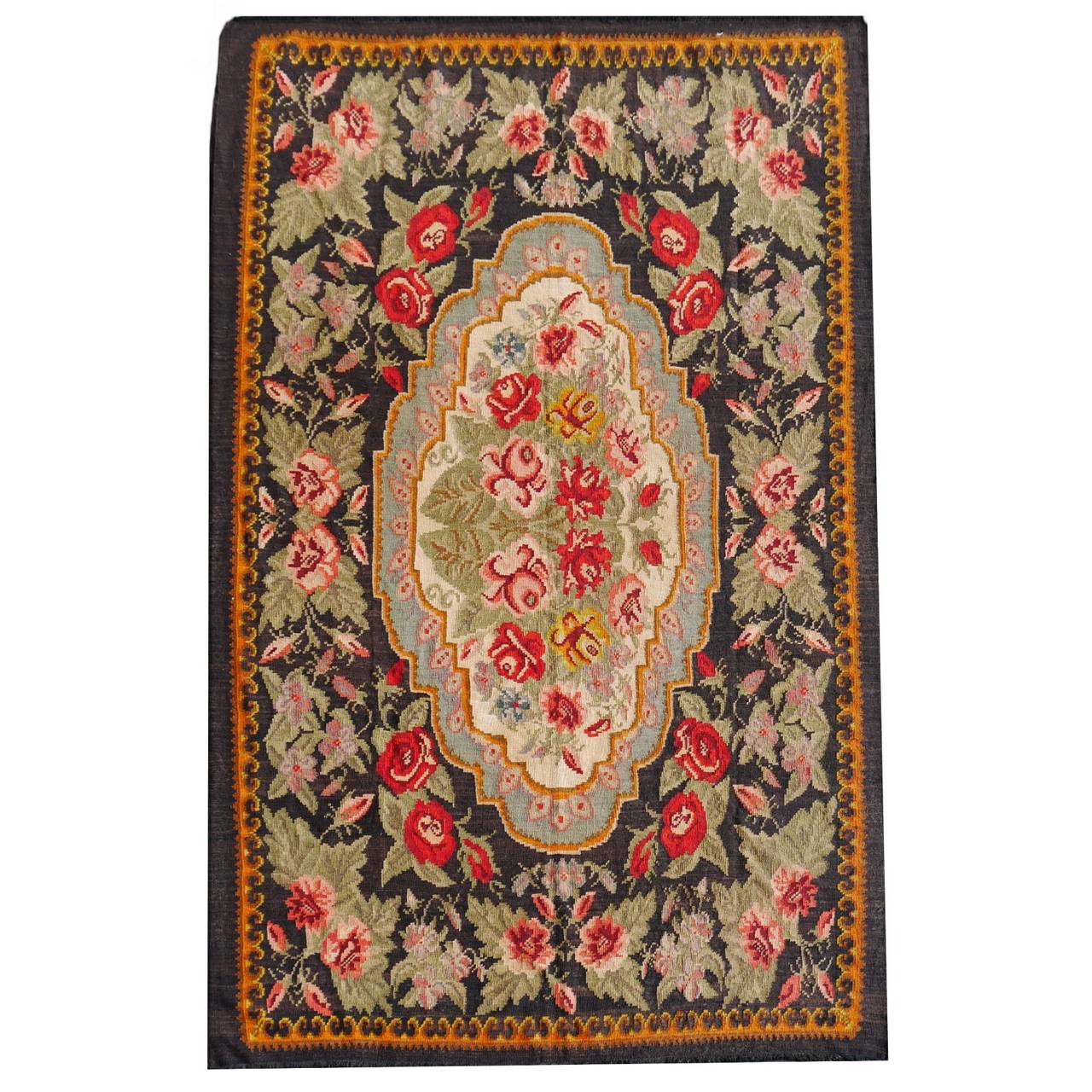 Vintage Bessarabian Kilim Flat Weave Rug at 1stDibs