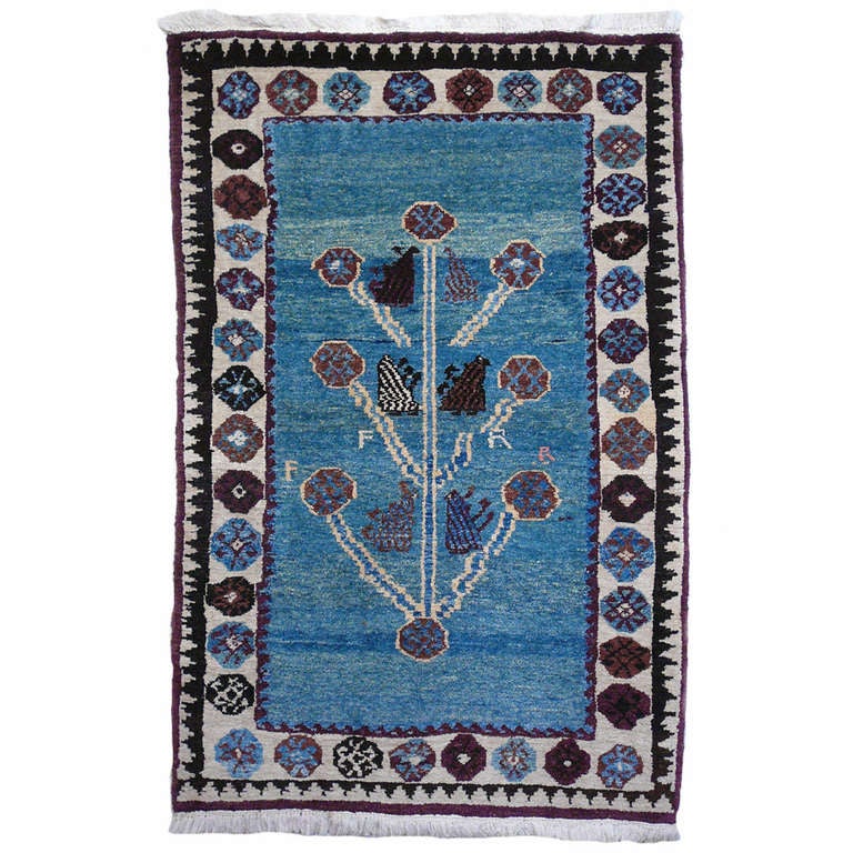 Vintage Turkish Azeri Rug at 1stDibs