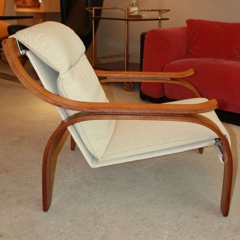 Pair of Woodline Arm Chairs by Marco Zanuso at 1stDibs