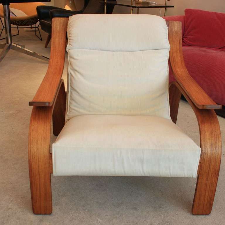 Pair of Woodline Arm Chairs by Marco Zanuso at 1stDibs