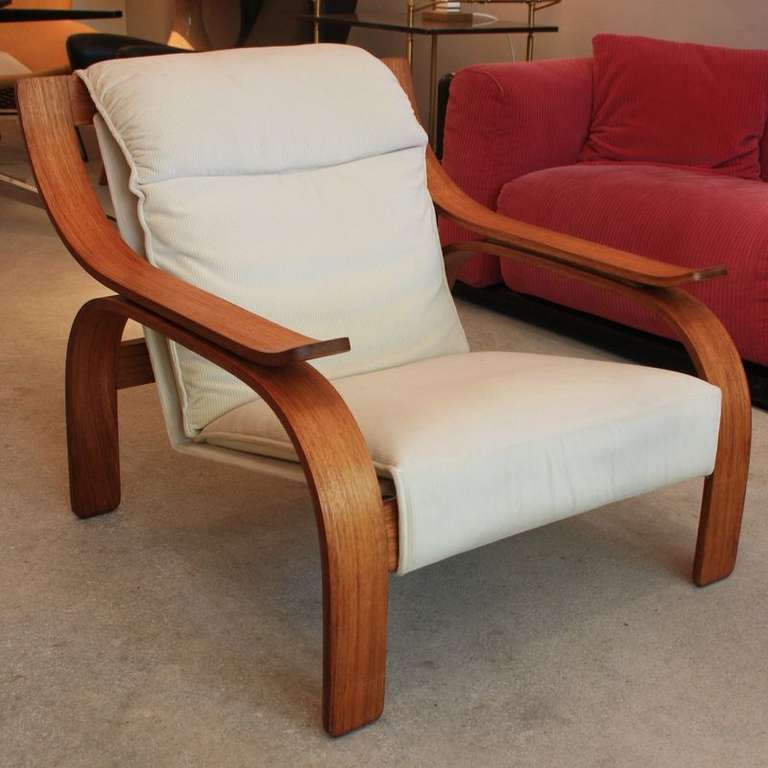 Pair of Woodline Arm Chairs by Marco Zanuso at 1stDibs