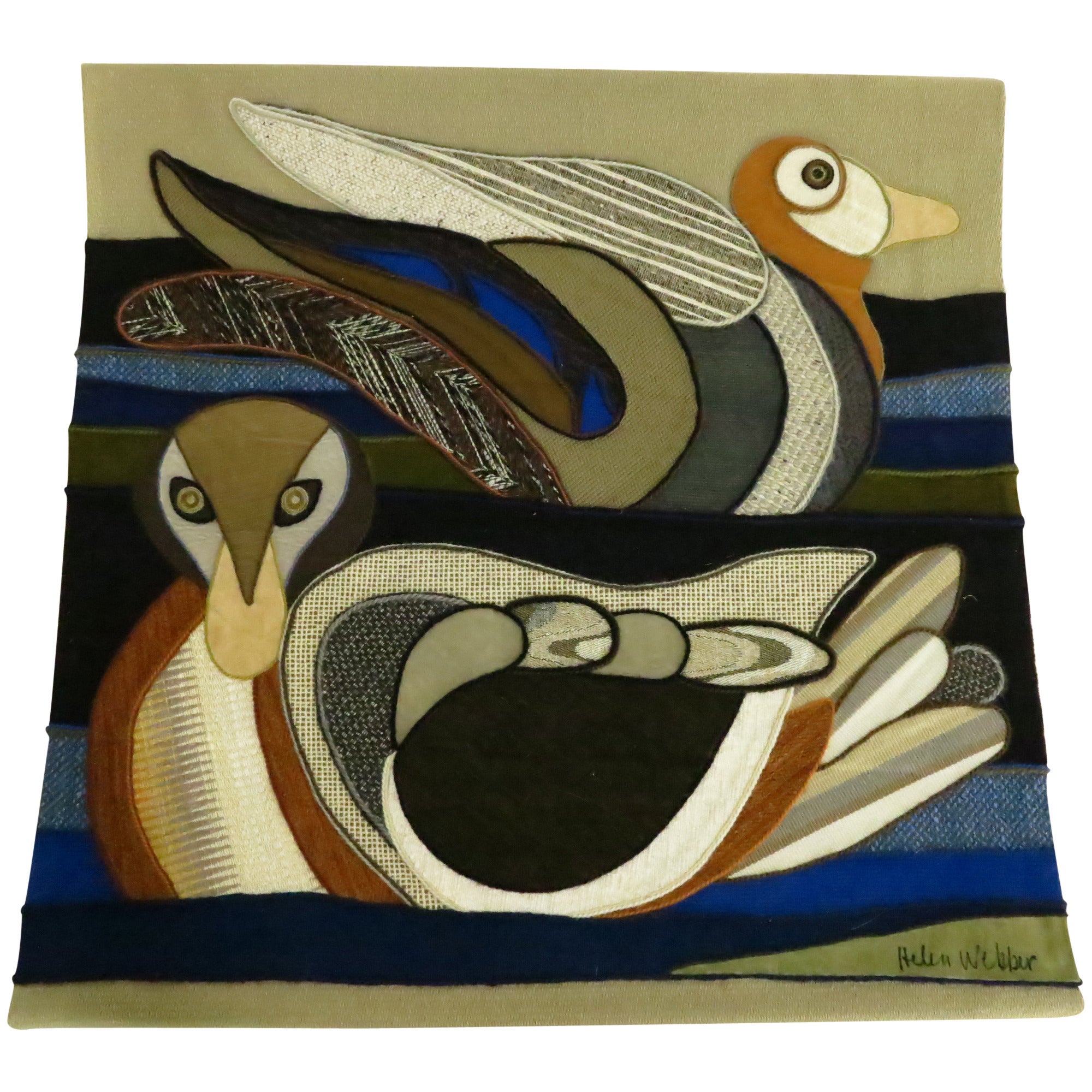 Helen Webber Embroidered Tapestry For Sale at 1stDibs | helen webber ...