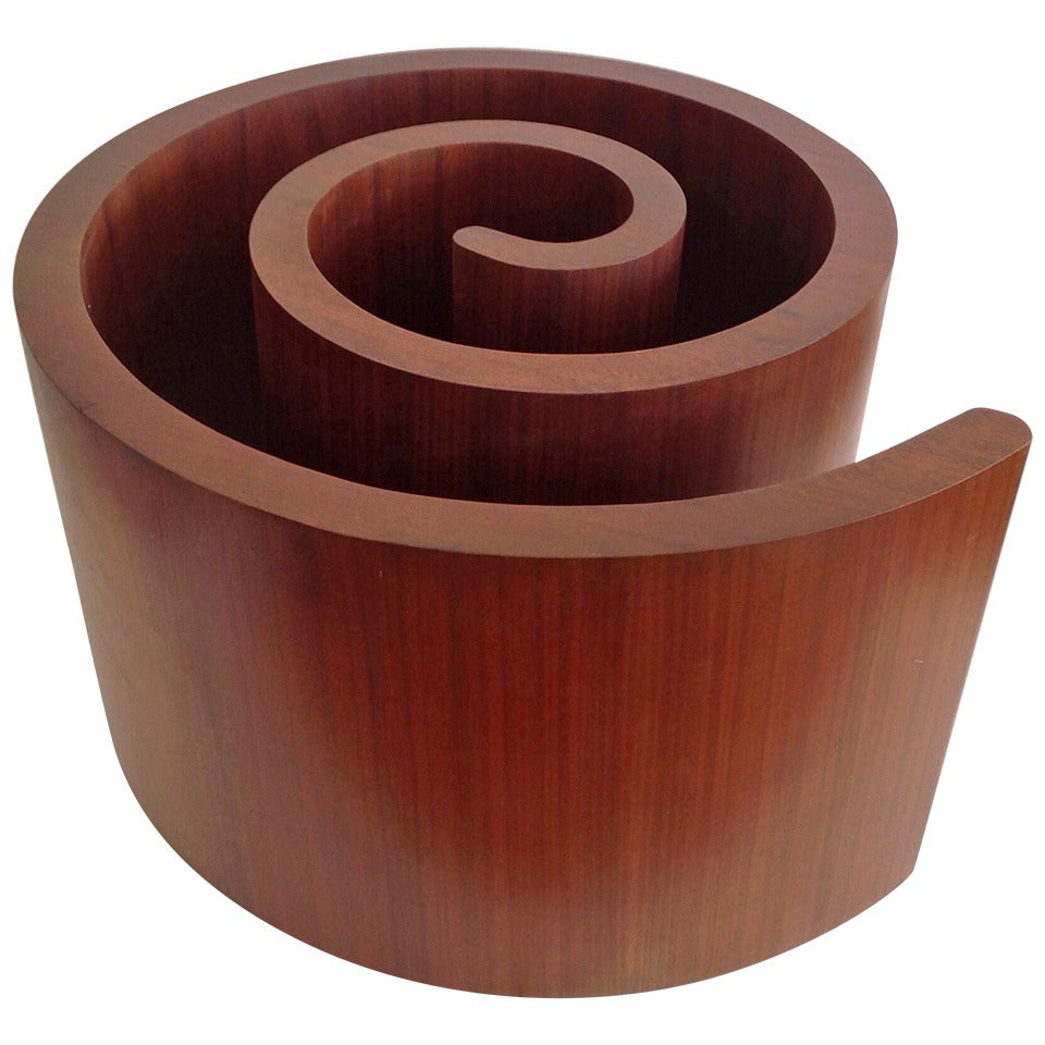 Vladimir Kagan Walnut Snail Table at 1stDibs