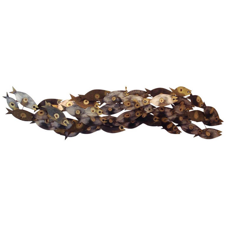 Fish Wall Sculpture by Curtis Jere, 1969 at 1stDibs