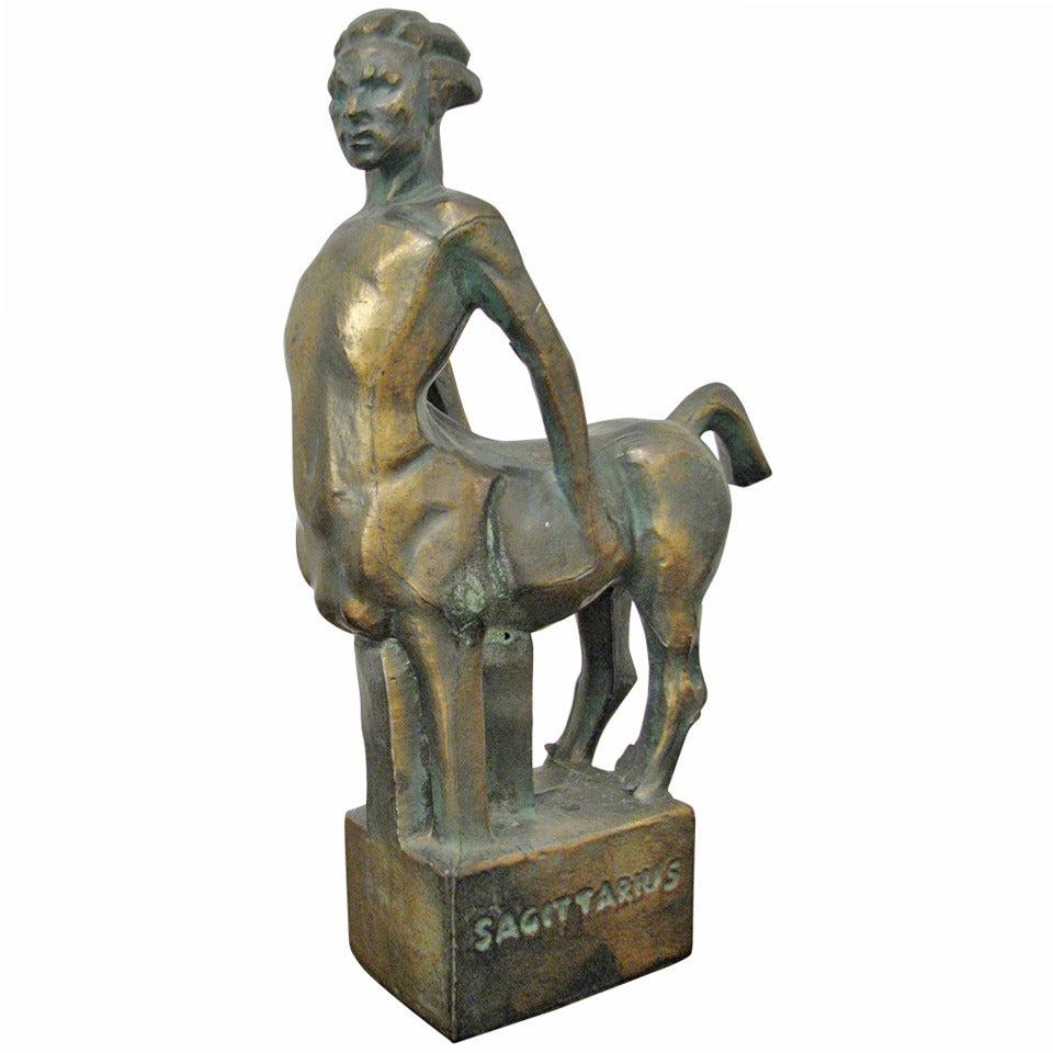 Sagittarius Brass Sculpture at 1stDibs