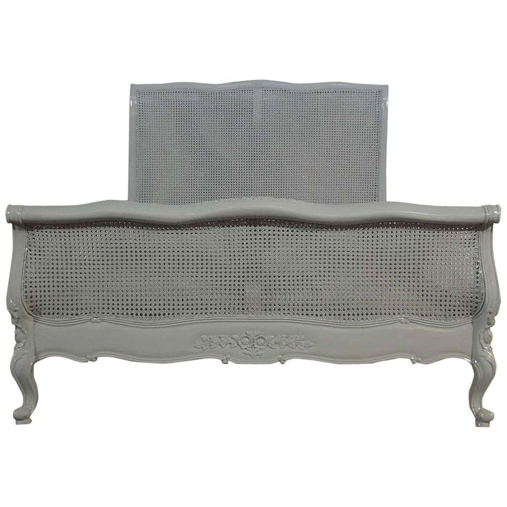 French Cane Bed Queen - 5 For Sale on 1stDibs | french cane headboard ...
