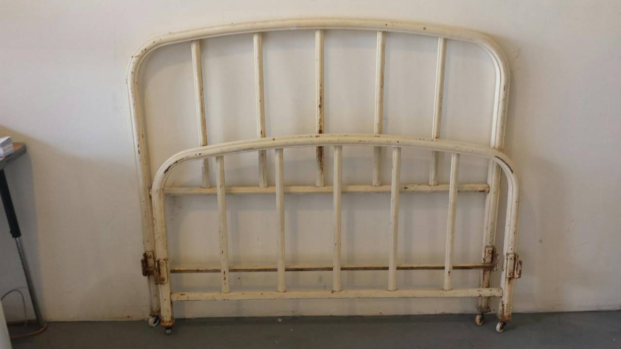 19th Century French Provincial White Iron Bed Full Size At 1stdibs