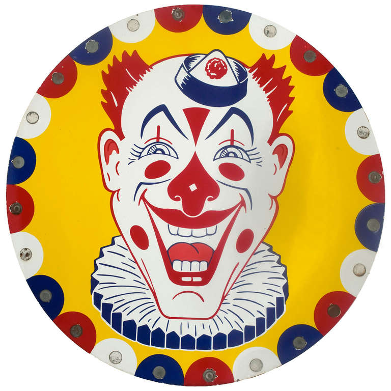 1930s Clown Trade Sign For Sale at 1stDibs