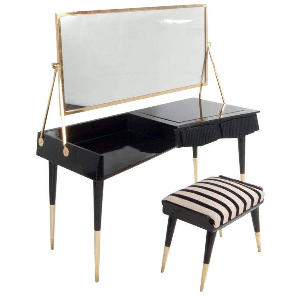 1940s Make-up Table And Bench at 1stDibs