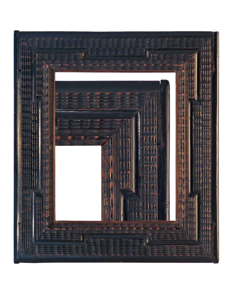 19th Century European Dutch-style Ebonized Wood Frame. For Sale at 1stDibs