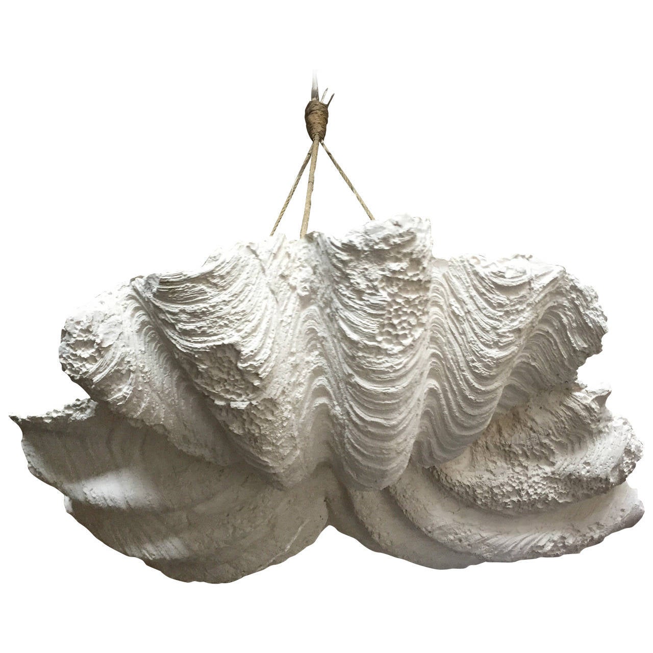 Big Plaster Shell Chandelier at 1stDibs