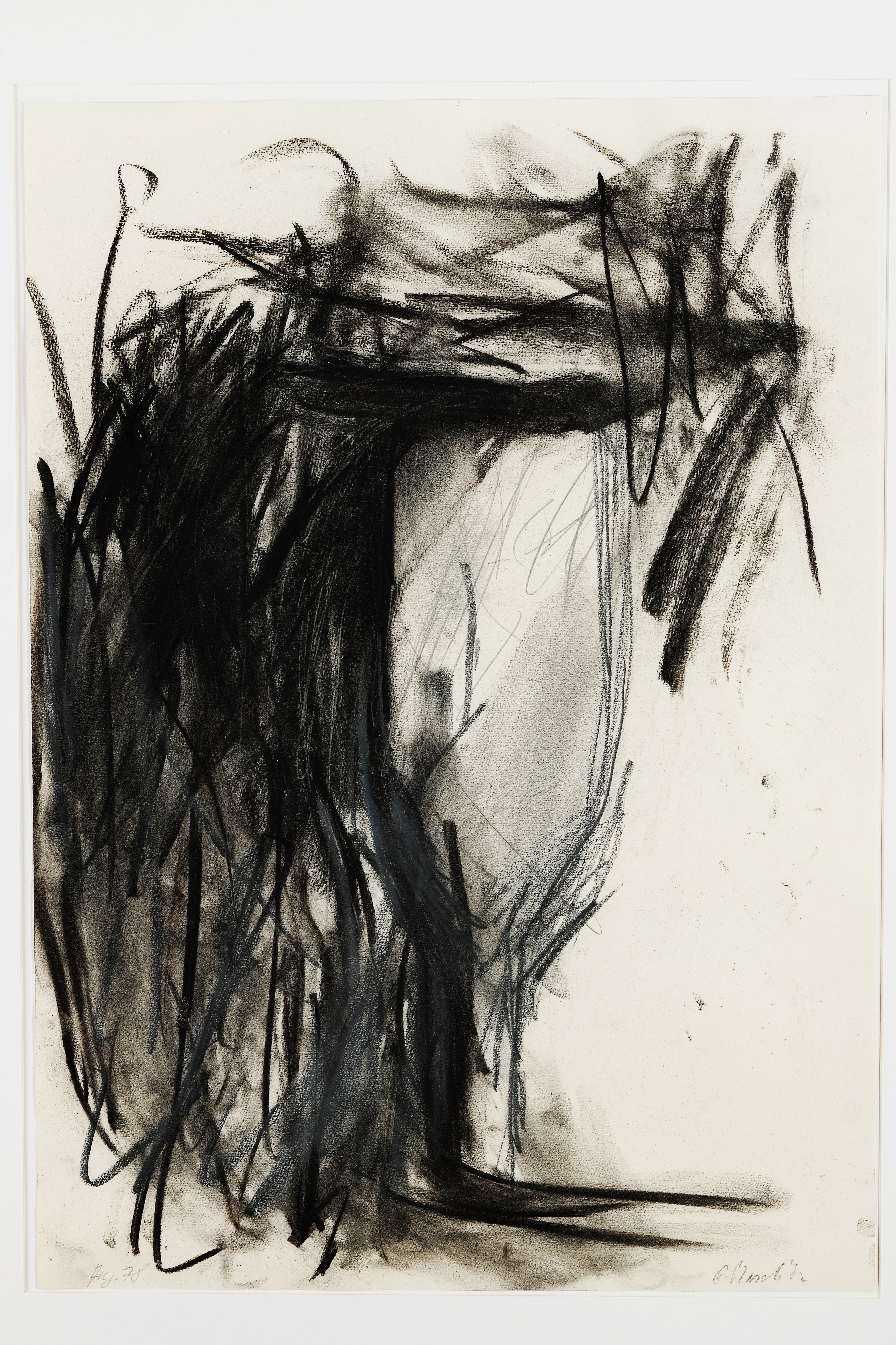 Georg Baselitz bottle drawing For Sale at 1stDibs