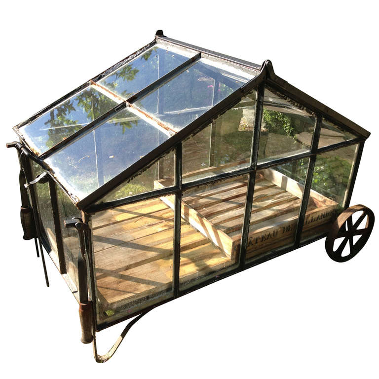 Large Portable Greenhouse Cart at 1stDibs | large garden carts ...