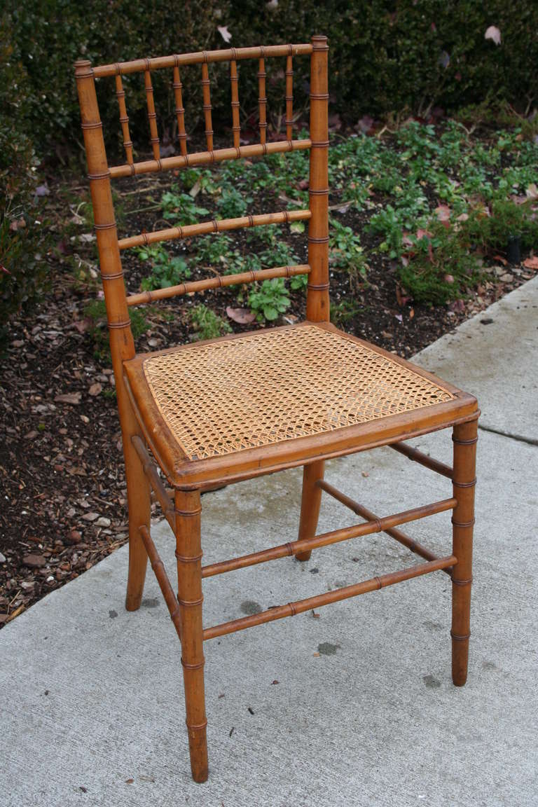 Pair of Petite Bamboo Napoleon III Period Opera Chairs at 1stDibs ...