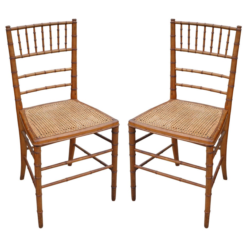 Pair of Petite Bamboo Napoleon III Period Opera Chairs at 1stDibs ...