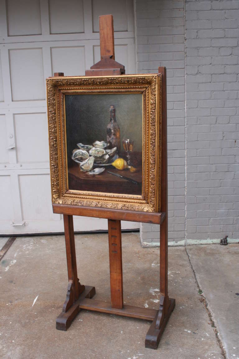 large-adjustable-standing-antique-french-painting-or-display-easel-ca-1900-at-1stdibs