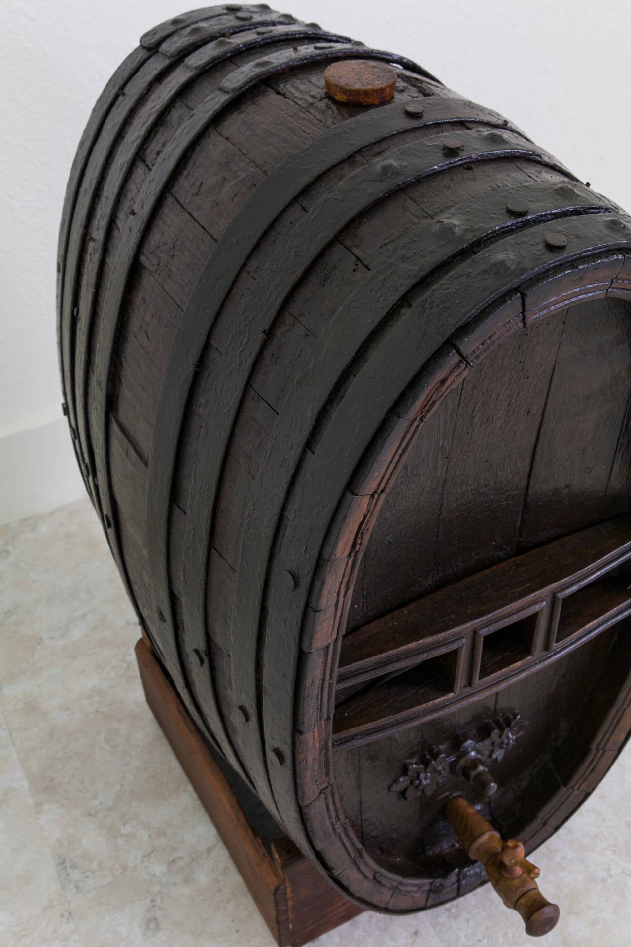19th Century French Calvados or Wine Barrel in Solid Oak at 1stDibs