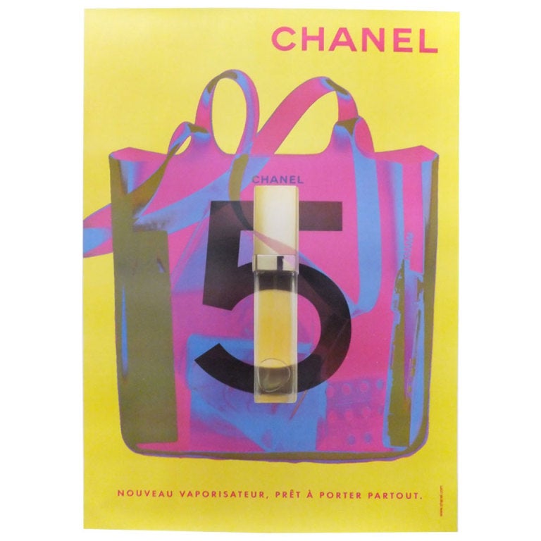 Chanel X-Ray Sack Poster - Yellow For Sale at 1stDibs