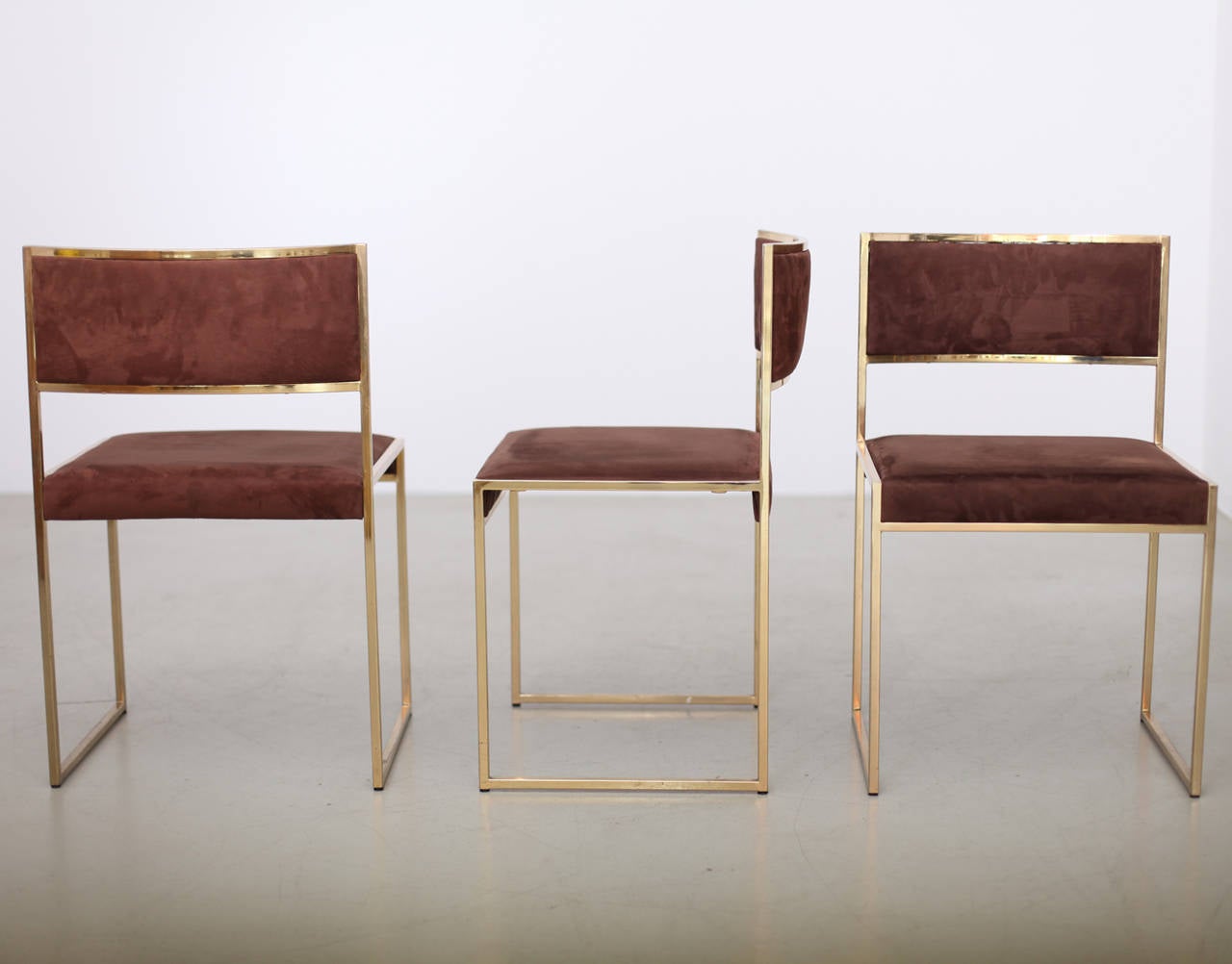 Set of Four Dining Chairs by Willy Rizzo at 1stDibs | willy rizzo ...