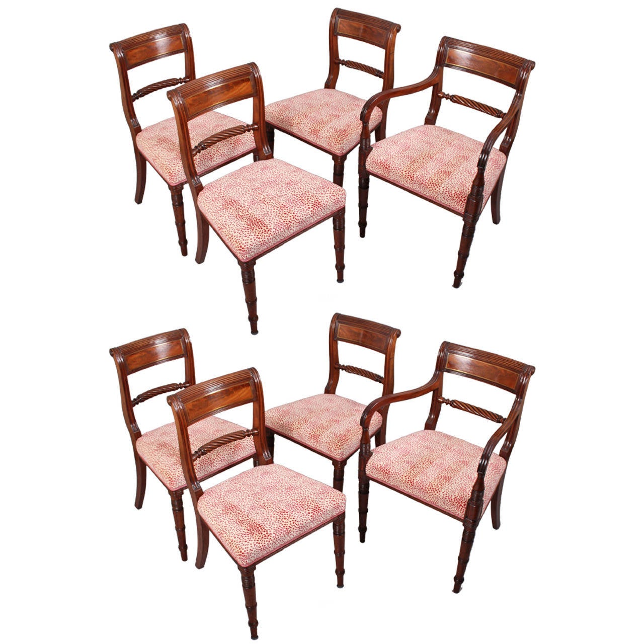 Set of Eight George IV Period Mahogany Dining Chairs at 1stDibs