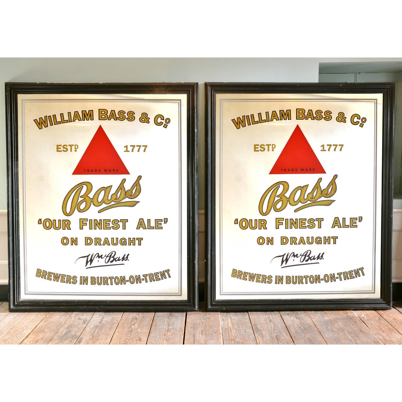 'Bass' Advertising Mirrors at 1stDibs