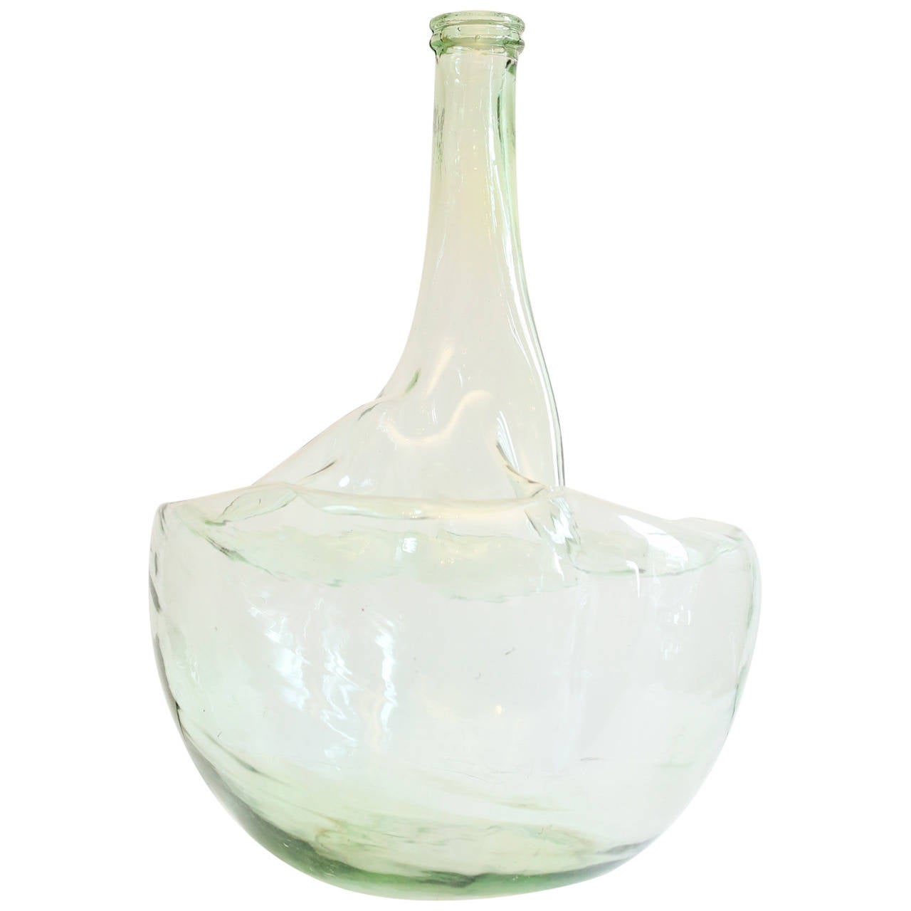 Slumped Glass Vase at 1stDibs