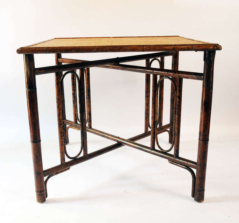 Vintage Bamboo Game Table at 1stDibs