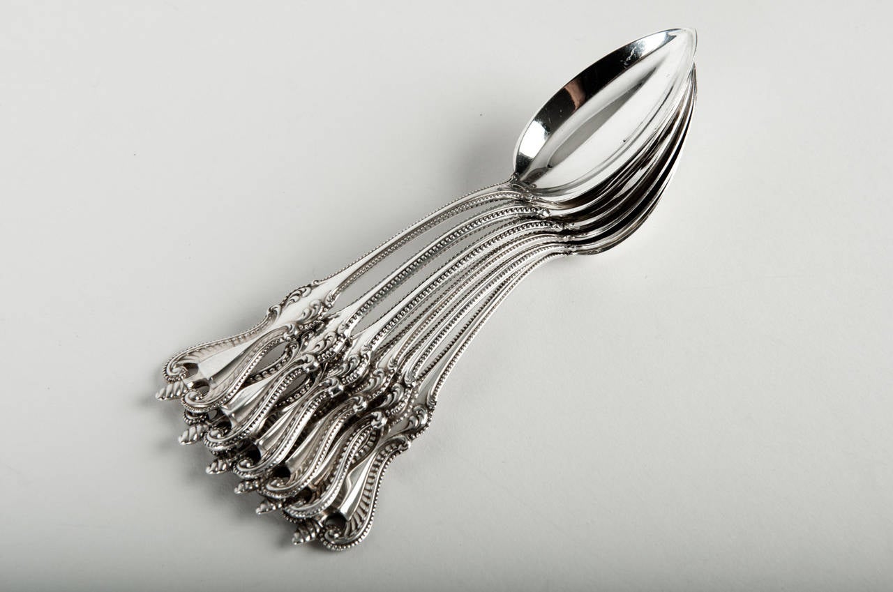 Vintage Sterling Silver Demitasse Spoons at 1stDibs