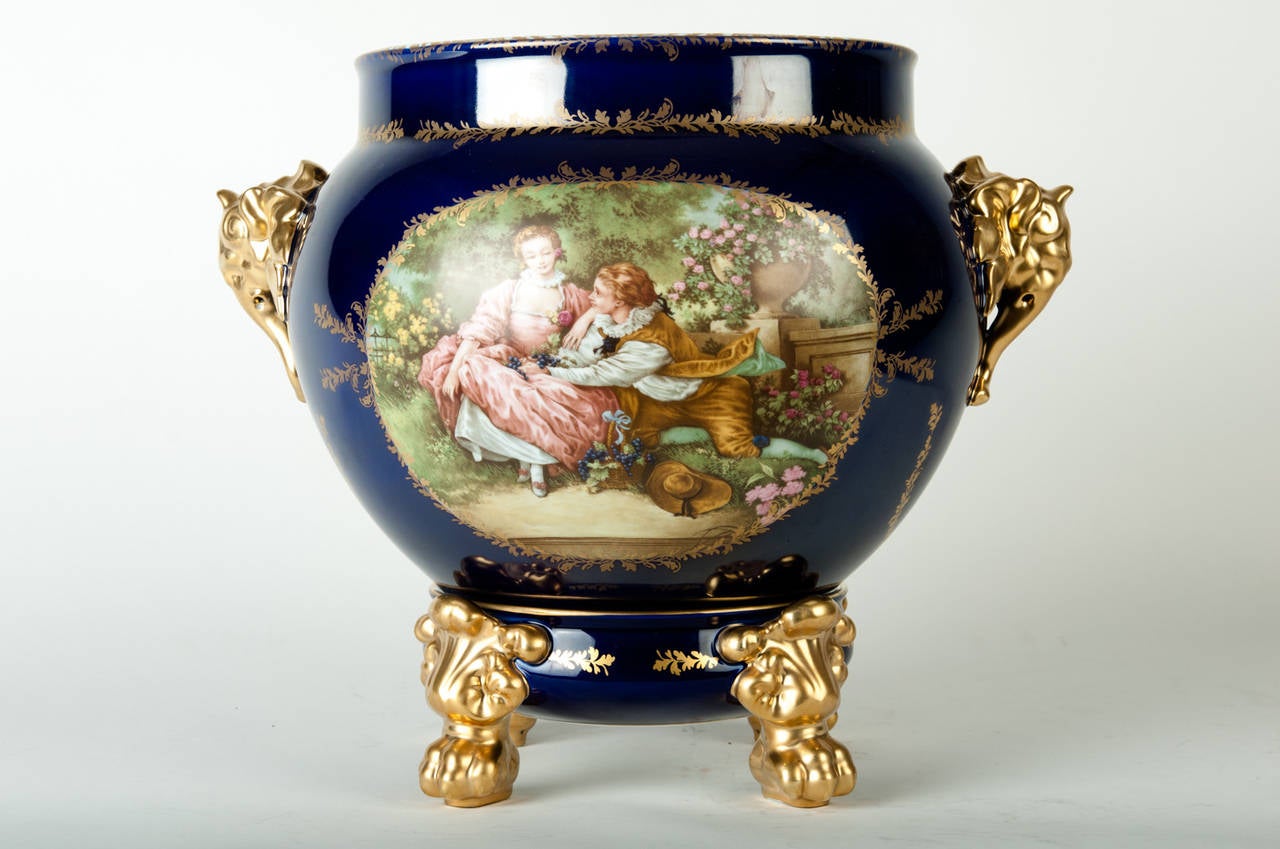Vintage Limoges France Porcelain Jardiniere / Cache Pot at 1stDibs ...