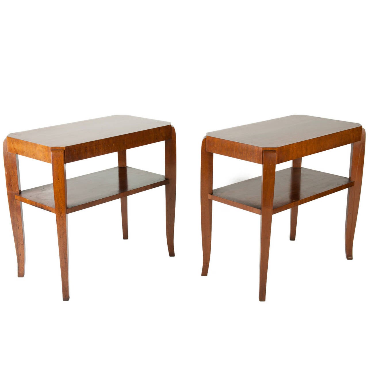 Pair of Mid Century Side Tables at 1stDibs