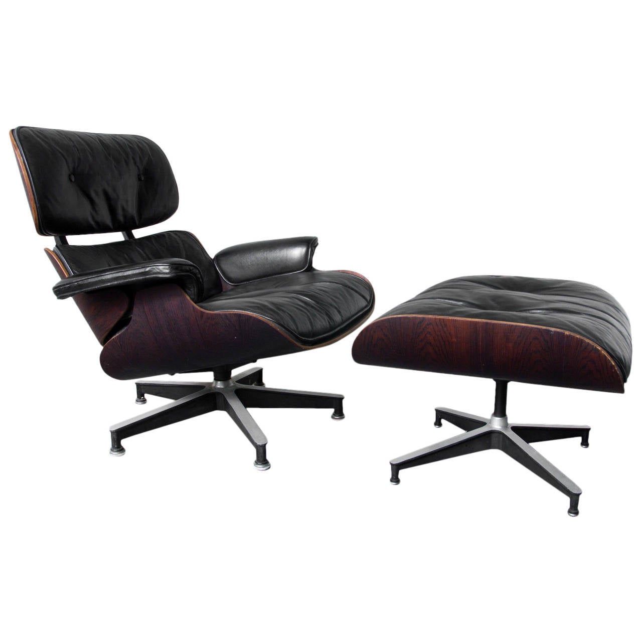 Rosewood Eames 670 Lounge Chair and 671 Footstool at 1stDibs | eames ...