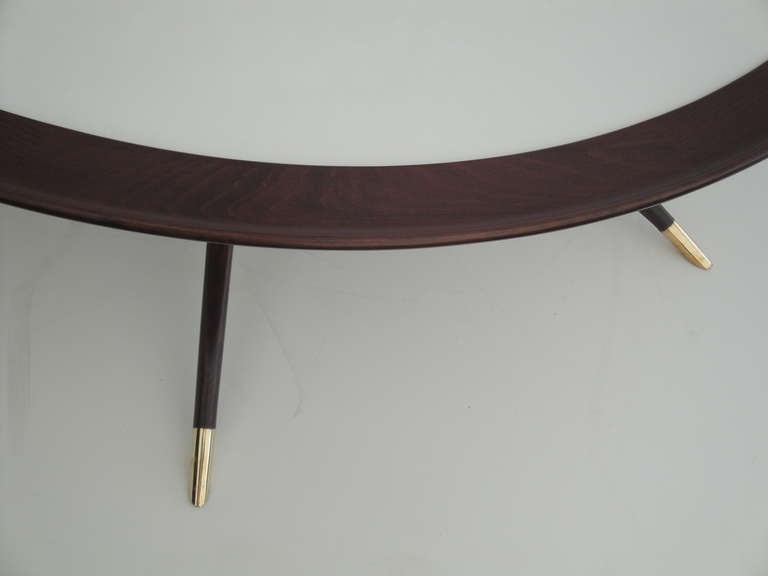 Mid Century Spider Leg Coffee Table with White Glass Top For Sale at ...