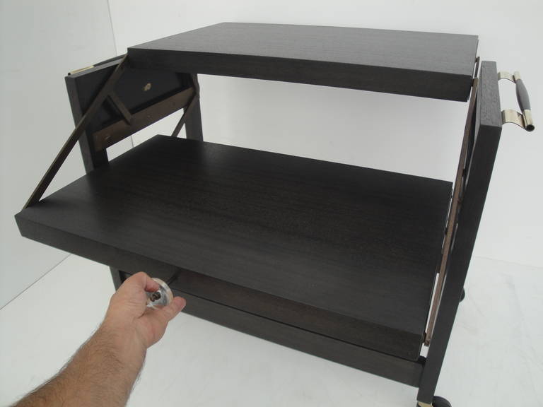 Expandable Bar Cart by Brown Saltman at 1stDibs